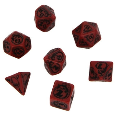 Q Workshop White & Black Elvish Dice Set - Walmart.com