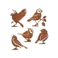5Pcs Rustic Metal Bird Silhouette Decor, Weathered Iron Fence Topper ...