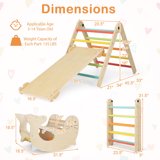Gymax 7-in-1 Indoor Climbing Toys for Toddlers w/ Reversible Ramp Sea ...