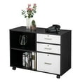 Ktaxon Rolling Furniture: 3-Drawer Wood File Cabinets with Locks ...