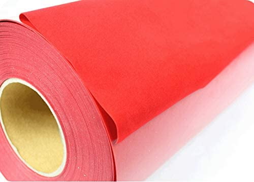 INTBUYING Red Flocking Heat Transfer Vinyl 1 Yard Flocking Engraving ...