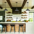 Industrial Matte Black Pendant Light Rod Hung , Adjustable Height ...