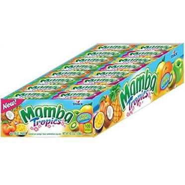 Mamba Chewy Candy Fruit Chews, Strawberry, Orange, Lemon, Raspberry ...