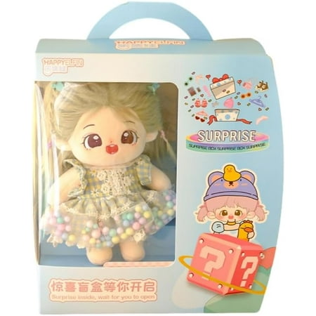 8 Inch Realistic Doll Reborn Toy Cotton Cloth Doll with DIY Hair Idol ...