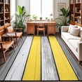 Coastal Style Area Rugs 8x10ft Retro Gray Yellow Stripes Wood Texture ...