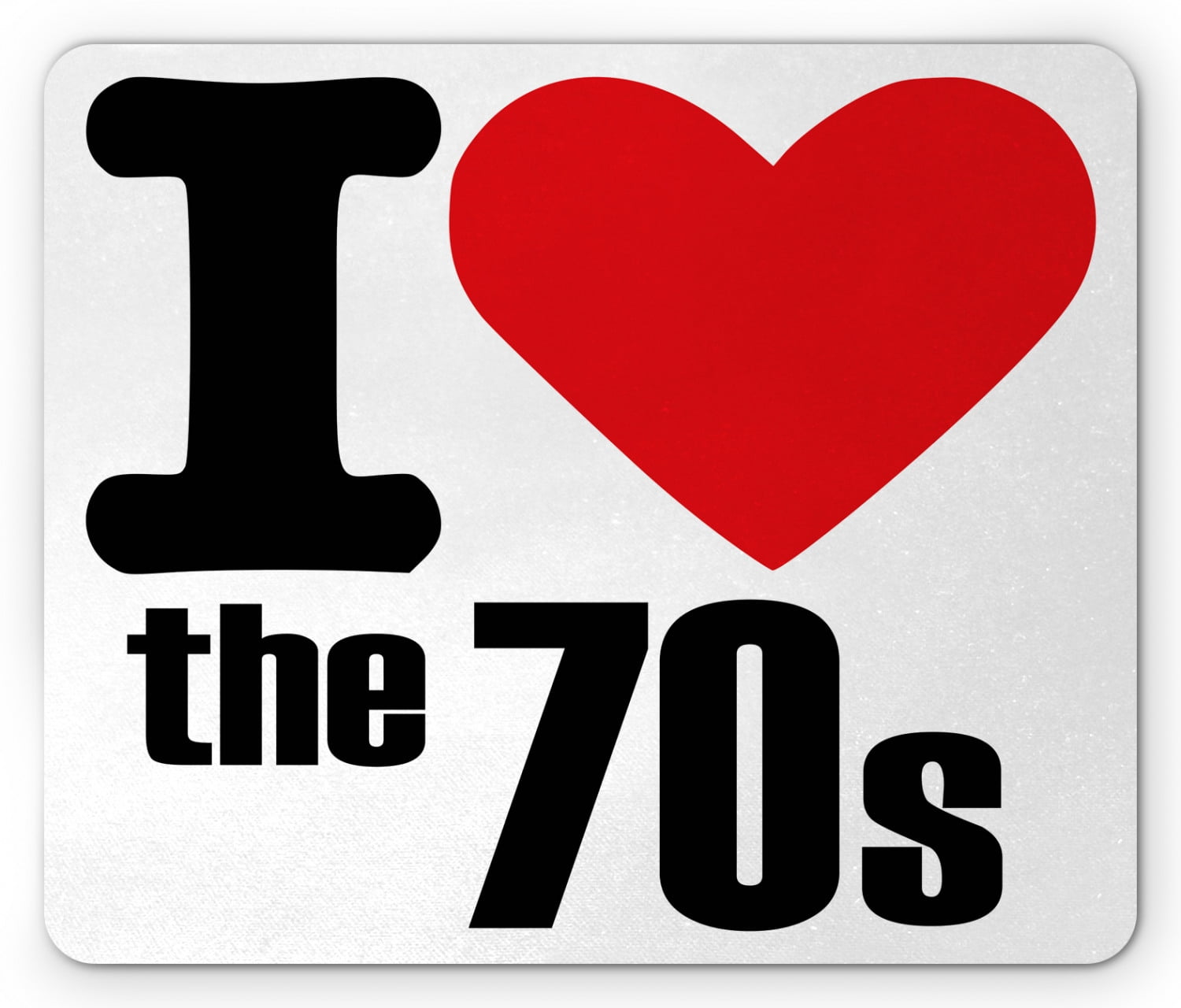70s Party Mouse Pad, I Love the 70s Pictogram Party Card Inspired Retro ...