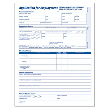 J. J. Keller & Associates, Inc. Application for Employment Form, 25 ...