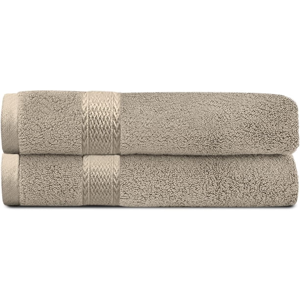 Canadian Linen Economy Cream Bath Towel Set, 2 Pack Bathroom Towels 26 ...