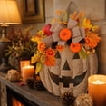 Artificial Flower Autumn Wooden Pumpkin Hanging Tag, Showcase Home ...