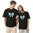Blue Puzzle Bow Autism Awareness Vintage Graphic Tee for Men and Women ...