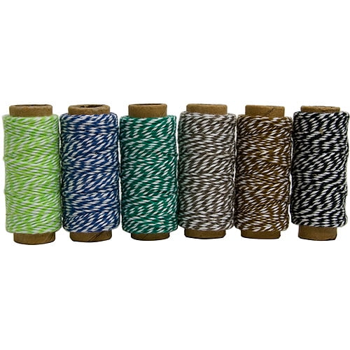 Hemptique Cotton Bakers Twine Mini Spool Bag Set 2 Ply 6/Pkg - Walmart.com