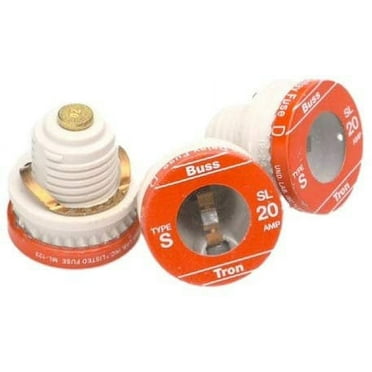 Bussmann BP/TL-20 20 Amp Time Delay, Loaded Link Edison Base Plug Fuse ...