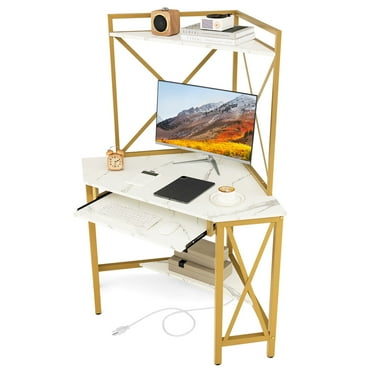 TMS Ellen Corner Writing Desk, White - Walmart.com