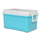 Igloo 48QT Laguna Ice Chest Cooler with Handle, Hard-sided, Aqua Blue and White - Walmart.com
