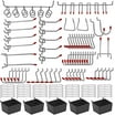 INCLY 120 PCS Heavy Duty Pegboard Hooks Set for Tools, Suitable for 1/4 ...