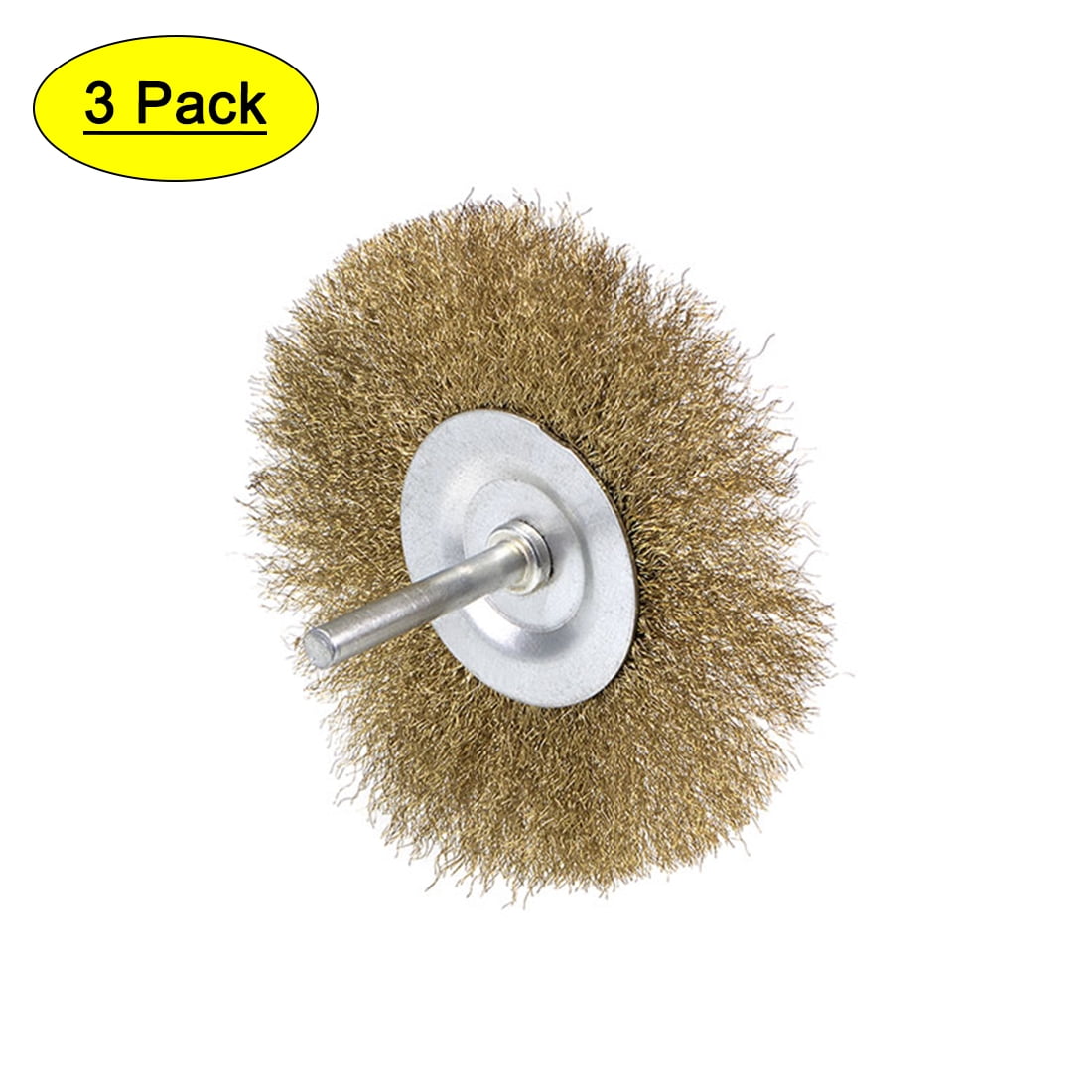 Uxcell Wire Wheel Brushes Brass Plated Steel Wire Cold Rolled Steel 4 ...