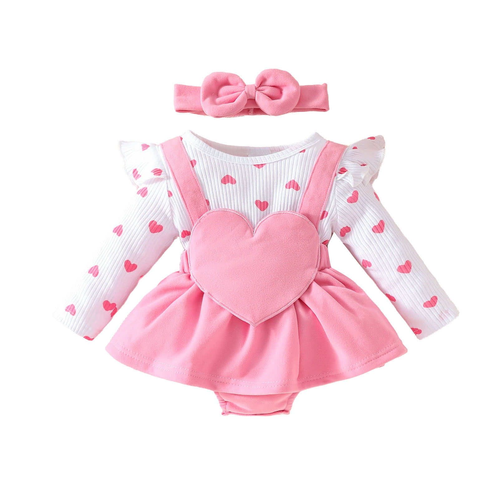 Click here for Fyegre Girls Long Sleeve Valentines Day Ribbed Rom... prices