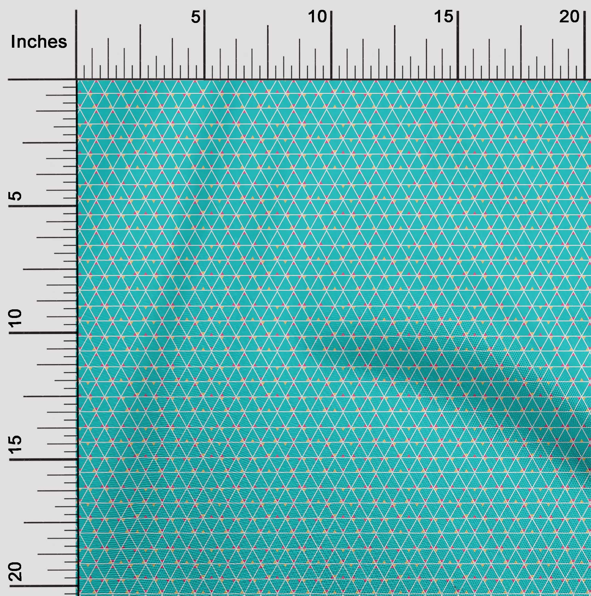 oneOone Cotton Silk Fabric Triangle Geometric Fabric Prints By Yard 42 ...