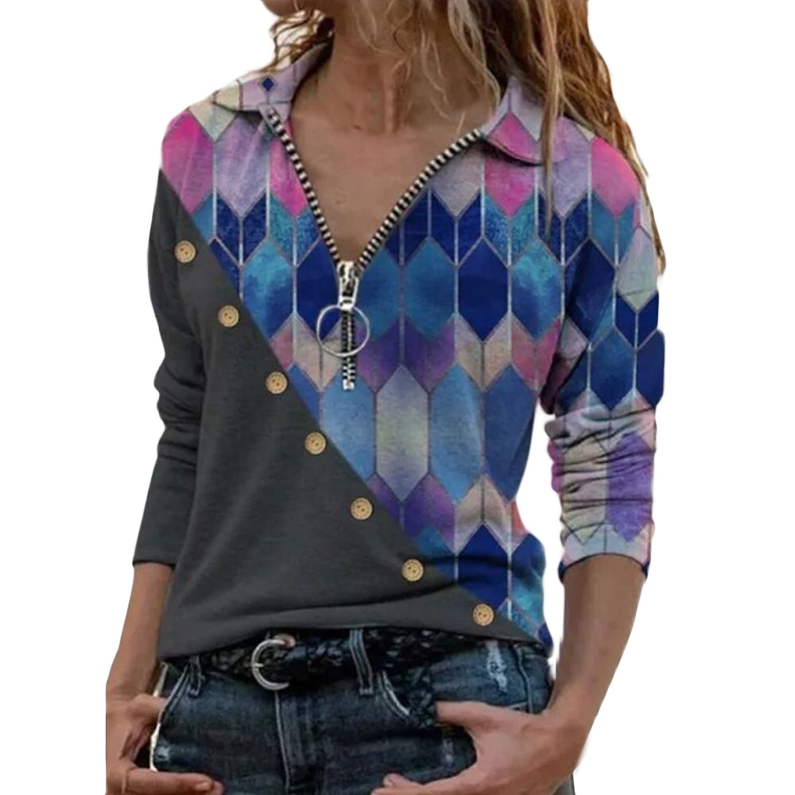 Click here for Jovati Shirts For Women Trendy Women Button Print... prices