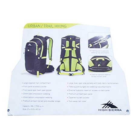 High Sierra 28 Liter Front-Loading Frame Pack - OMAK 28 Urban/Trail ...