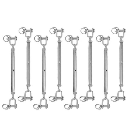 8x Stainless Steel Turnbuckle Jaw Wire Rope Rigging Screws for Boat ...