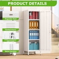 47" Metal Storage Locker with Lockable Door and Adjustable Shelves ...