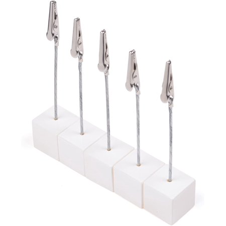 FFIY 5 Pcs Cube Base Memo Clips Holder with Alligator Clip Clasp for ...