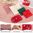 3x3 Inch Velvet Jewelry Pouches, 6 Pcs Packaging Gift Bags with Snap ...