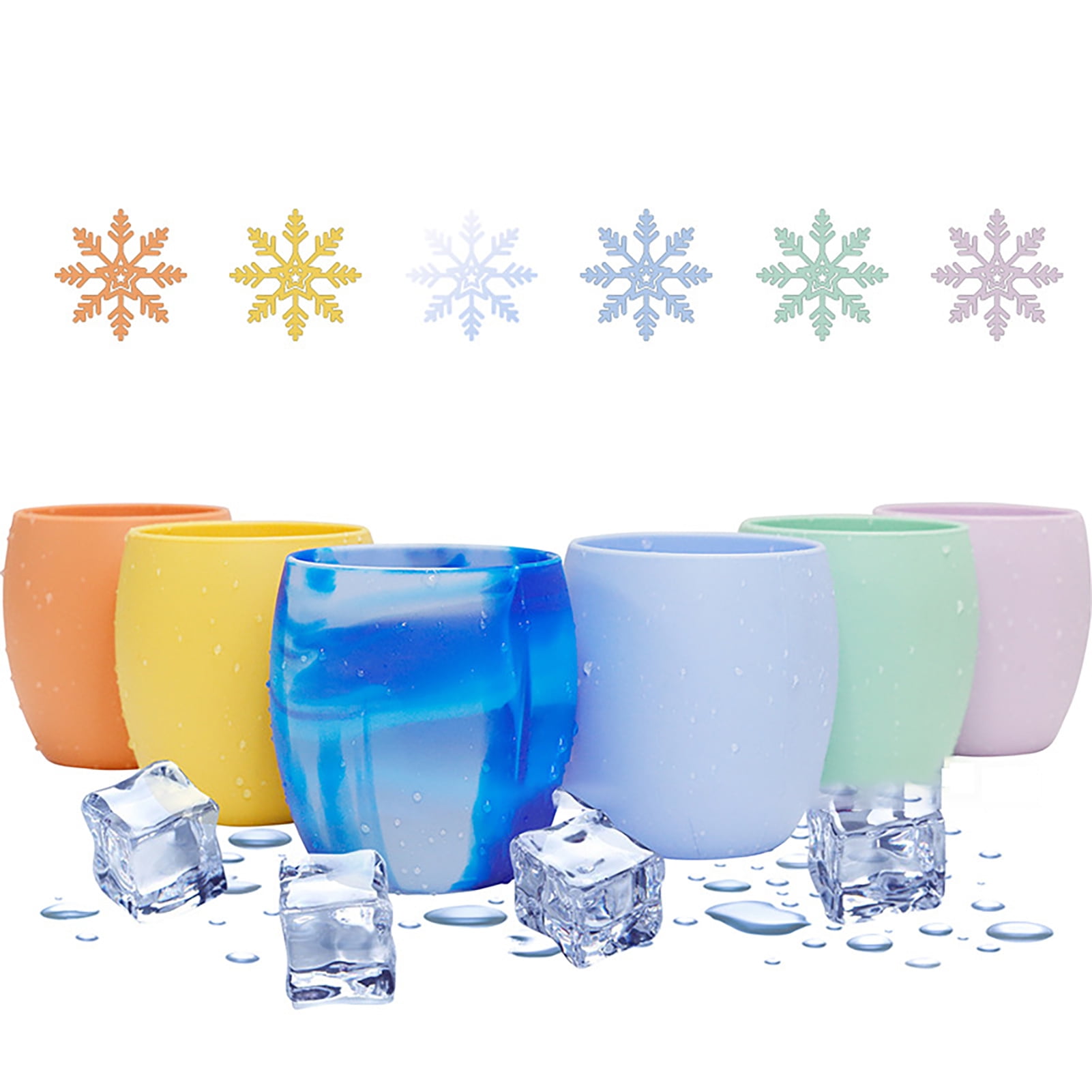 Silicone Ice Cup - Leakproof, Quick Frozen, Food Grade, Easy Clean ...