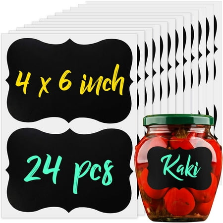 Large Chalkboard Labels 4 x 6 Inch Reusable Blackboard Stickers ...