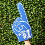 2 Pack Giant Blue Foam Fingers, #1 and 'It's Goin' Down', Sports ...