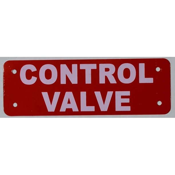 Control Valve Sign (RED Reflective, Aluminium 2X6) (ref-2201) - Walmart.com