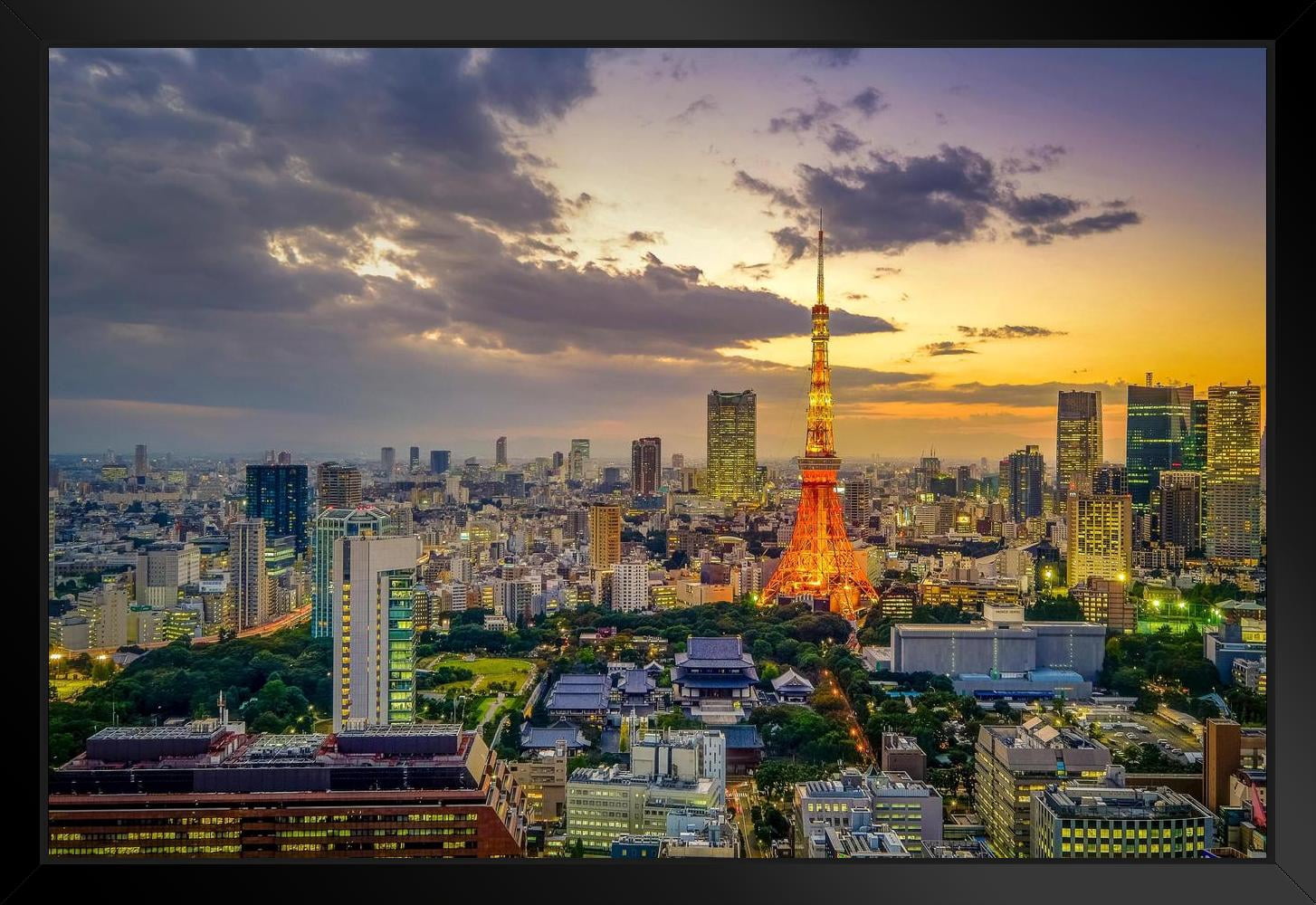 Sunset View of Tokyo Skyline Cityscape Japan Photo Photograph Beach ...