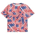 Pimfylm Men's American Flag Shirt Short Sleeve Crewneck 4th of July USA ...