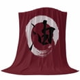 Circle Oil Word Fleece Throw Blanket Japanese Circle Oil Word Red ...
