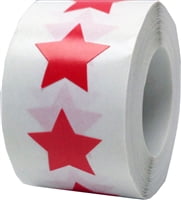 Red Star Stickers | 0.75" Inch Wide | 500 Pack - Walmart.com