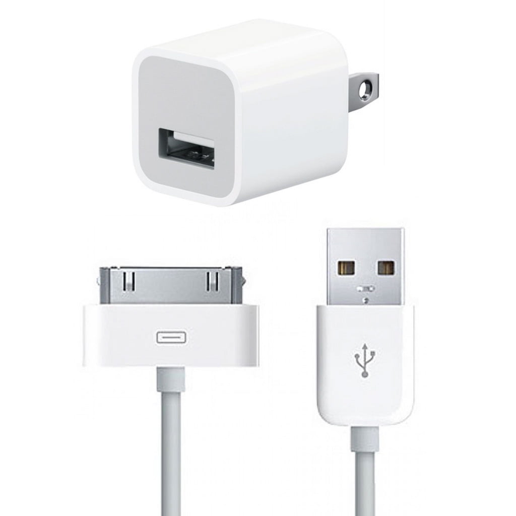 Apple 5W USB Power Adapter + Dock Connector to USB Sync Power Cable ...