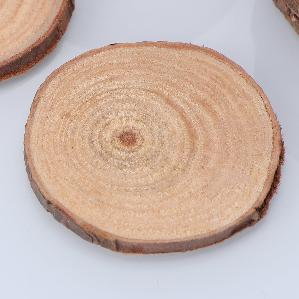 Buy Wood Slices Crafts Natural Circles Slabs Rustic Small Bark Slab ...