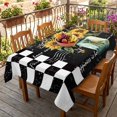 Bee Sunflower Plant Vase Table Cloth 52x70in, Waterproof Rectangle ...