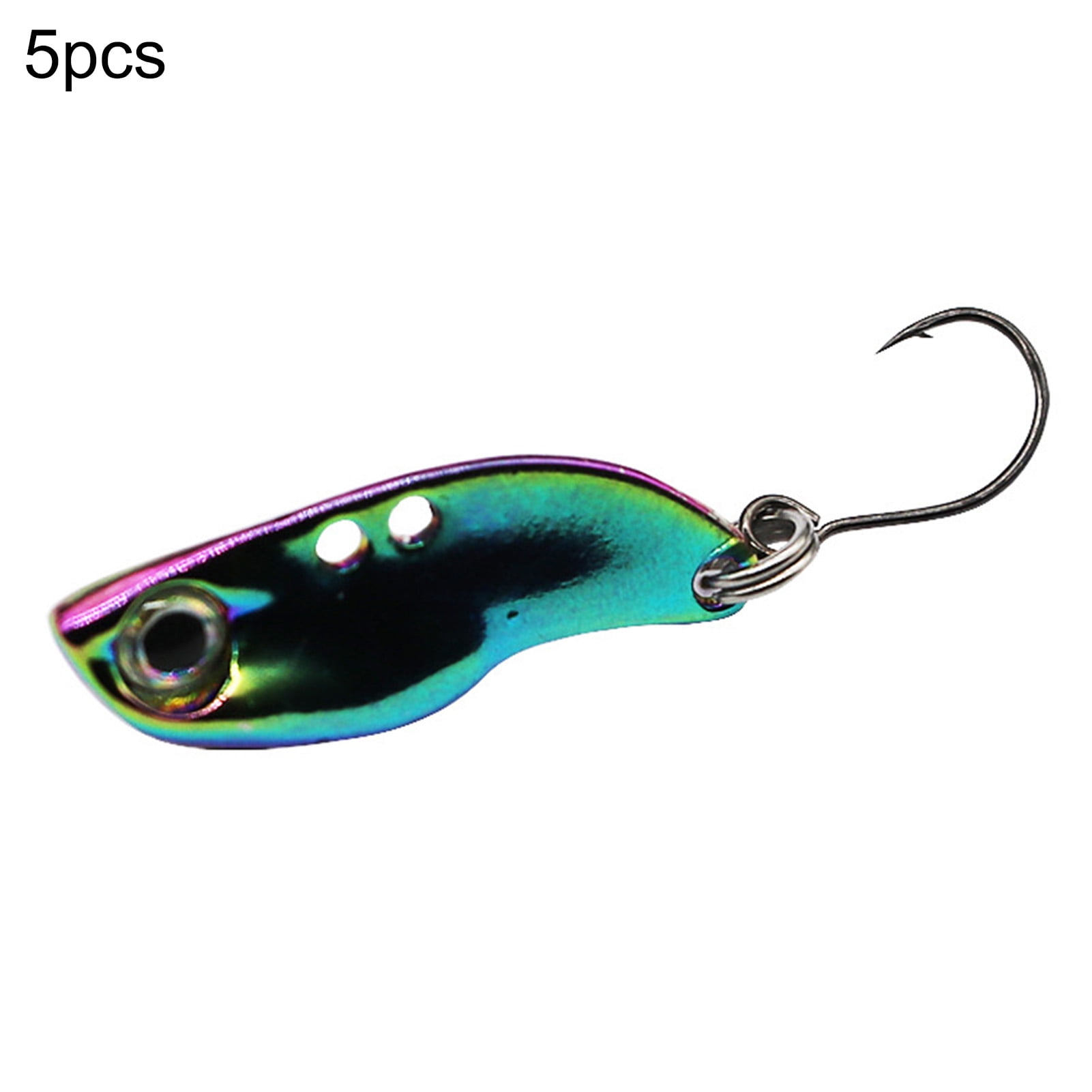 5Pcs 28mm Mini Vibration 3D Eyes Fishing Metal Bait Fake Lure for ...