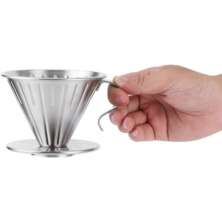 Stainless Steel Coffee Filter, Reusable Pour Over Coffee Filter, Cone ...