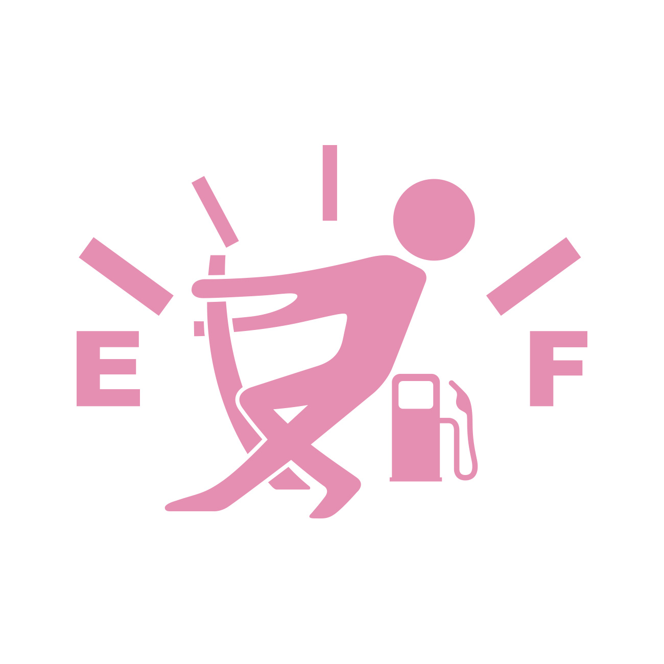 Gas Gauge Empty Full Sticker Decal Die Cut - Self Adhesive Vinyl ...