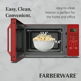 Farberware, Microwave Oven, 1.1 cu ft, 1000W Countertop Red - Walmart.com