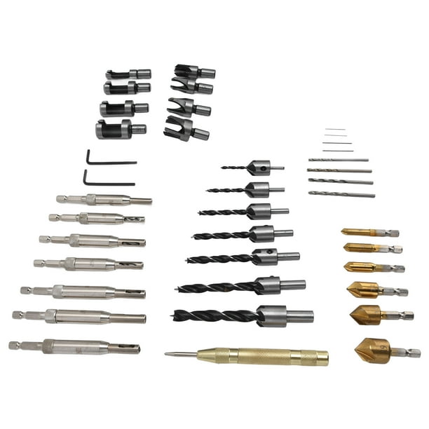 Woodworking Hole Drill Bit,Cork Drill Bit Kit Chamfering Drill Bit Kit ...