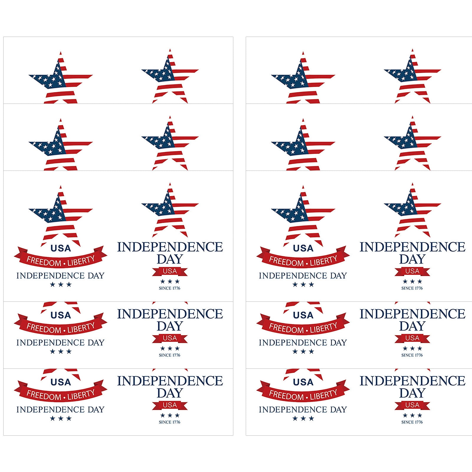 Herrnalise Independence Day Temporary tattoo stickers men and women ...