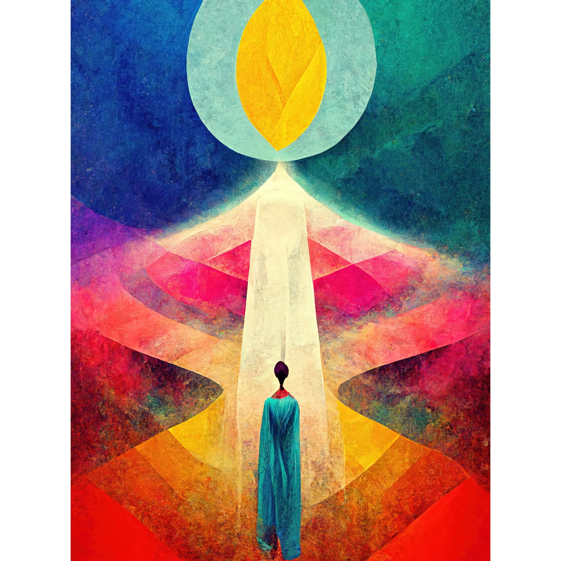 Into The Light Abstract Spiritual Painting Unframed Wall Art Print ...