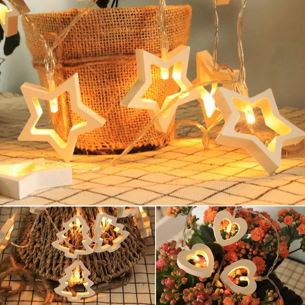 Click here for Generic 10/20leds Wooden Star/Heart/ Tree Flexible... prices