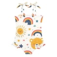 Bear and Sun Rainbow Girls' One-Piece Swimsuit Bowknot Tie Shoulder ...