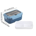 Adult Bento Lunch Box 1500ml Double Layer Compartment • Microwave ...