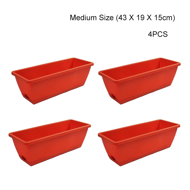 Plastic Flower Pots Family Balcony Plants Vegetables Large Rectangular ...